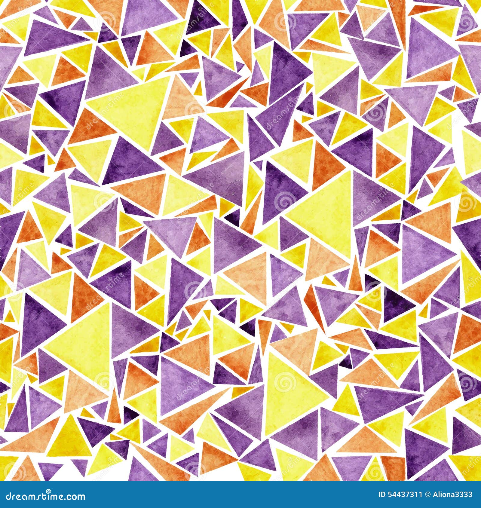 Watercolor Triangle Scattered Pattern Stock Image - Image of watercolor ...