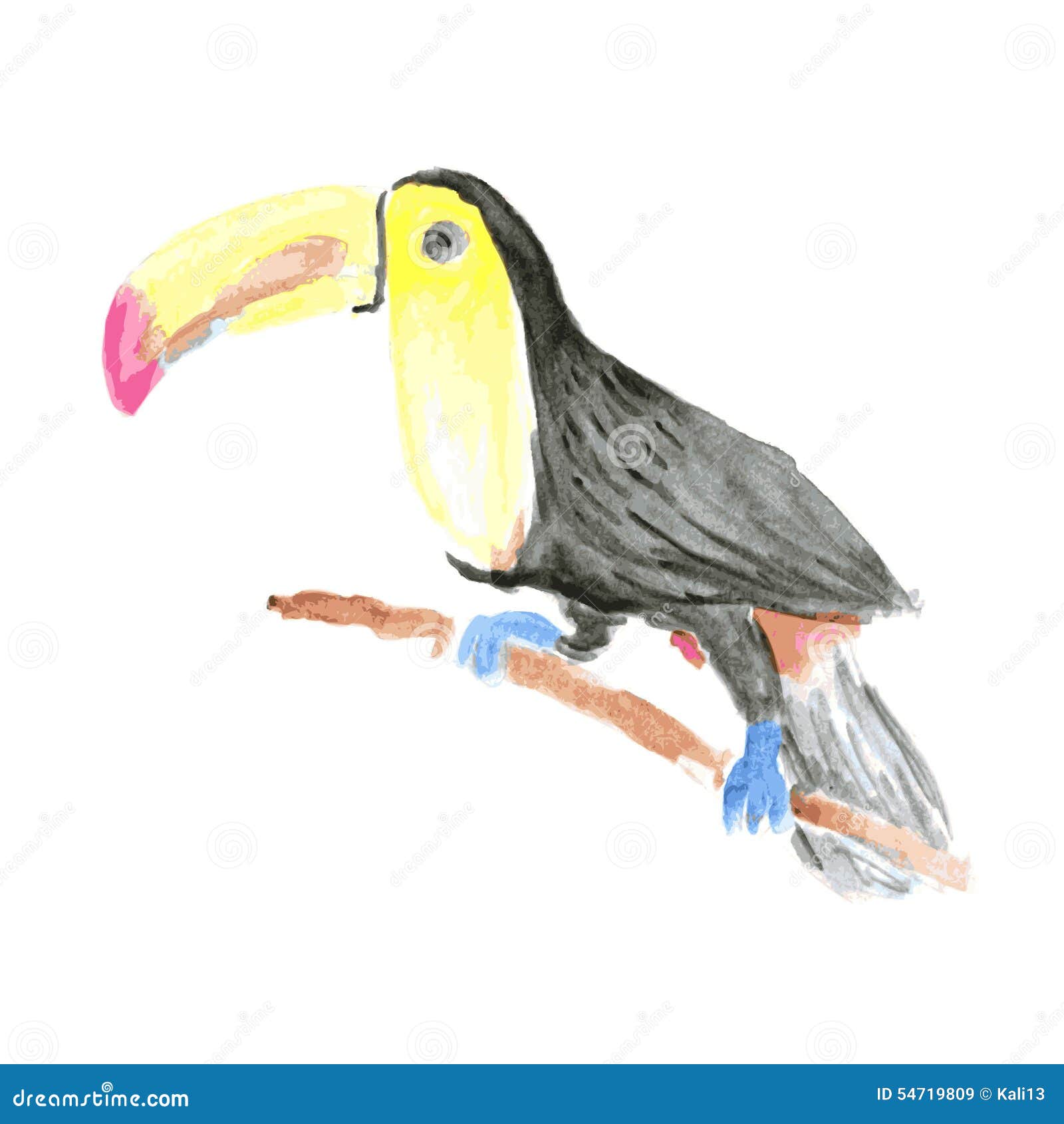 Tucan Bird, Cartoon Funny Character, Pattern Wallpaper Stock Image ...
