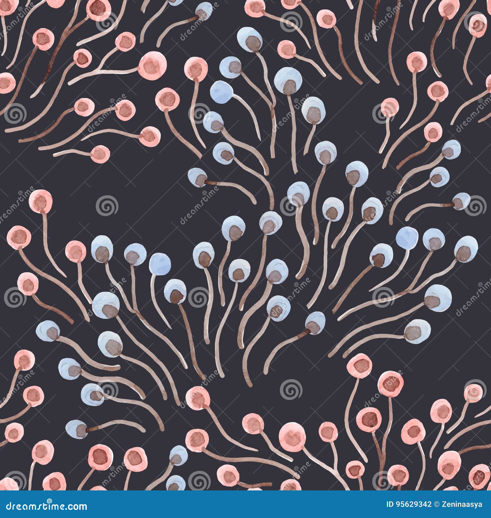 Watercolor Vector Abstract Floral Pattern Stock Vector - Illustration ...