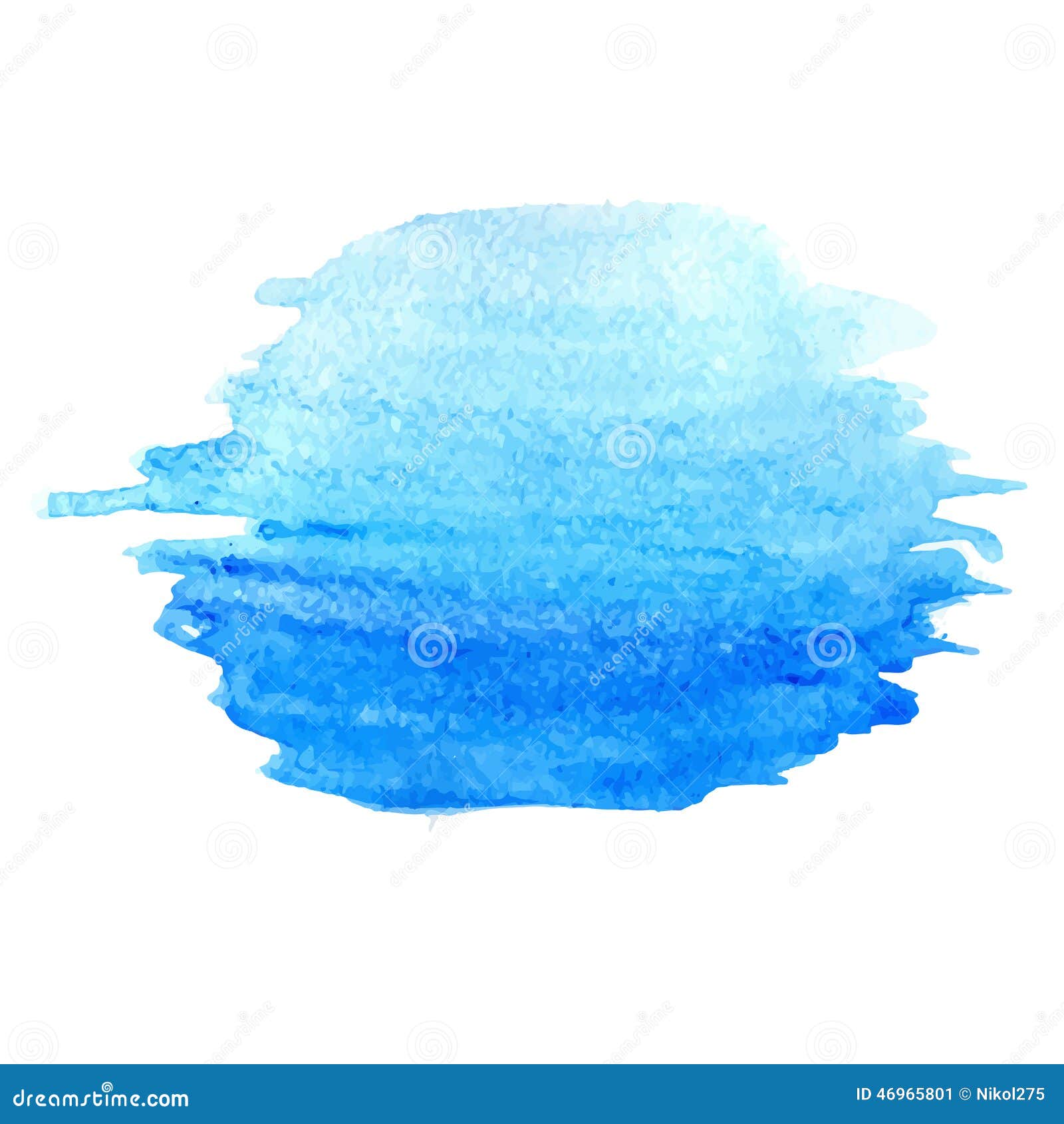Watercolor Vector Blue Spot Stock Vector - Illustration of watercolor ...