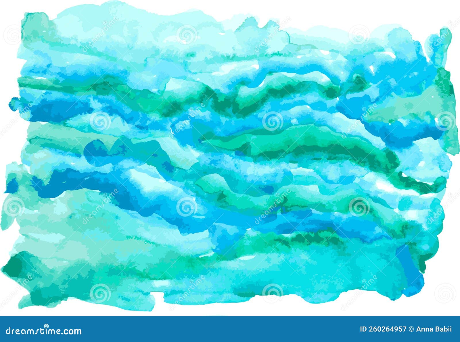Watercolor Vector Gradient Blue Background on Sea Style Stock Vector ...
