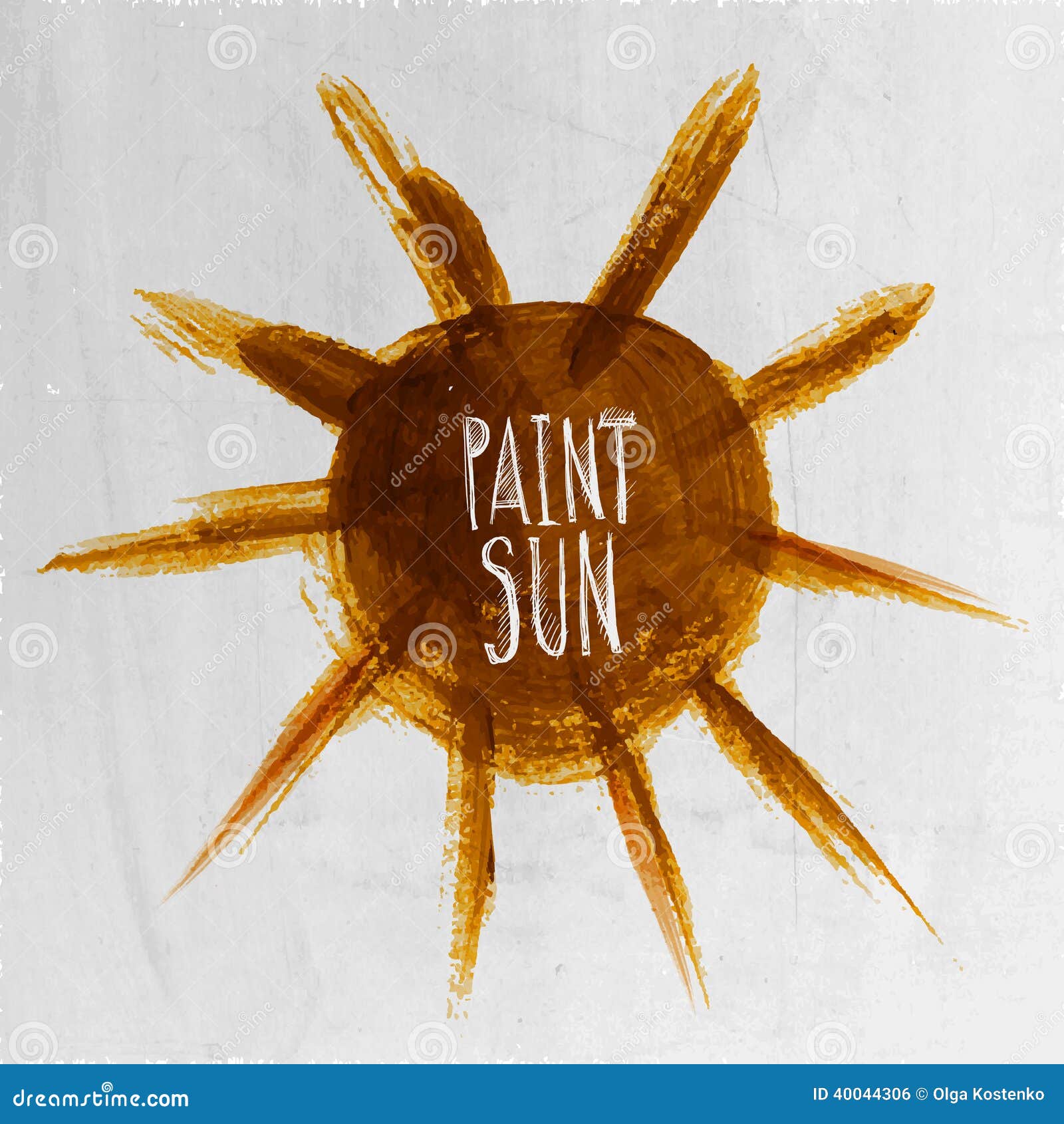 Watercolor Vector Hand Painted Sun Stock Vector - Illustration of brush ...