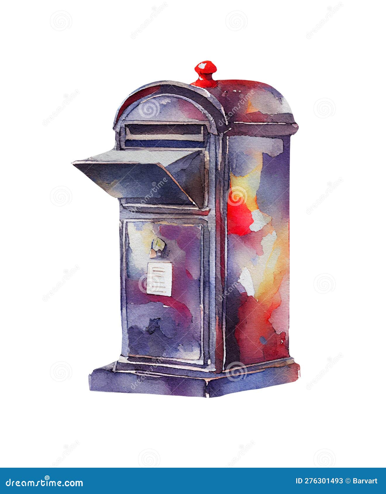 Set Of Vintage Mailboxes, Post Mounted Mailbox Vector Sketch ...