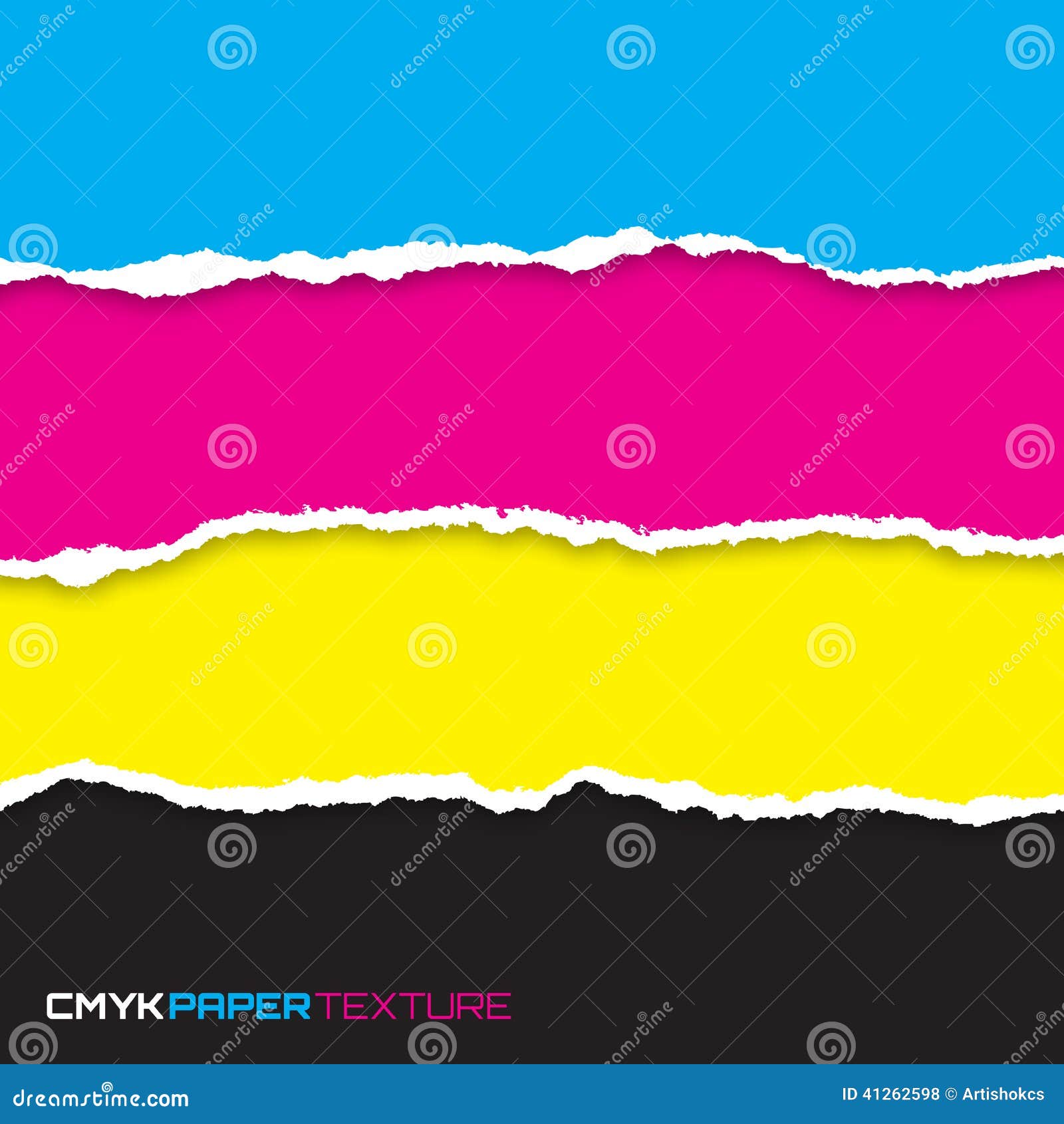 CMYK Colors Flat Line Icon. Paint Printer Buckets Sign. Thin Linear ...