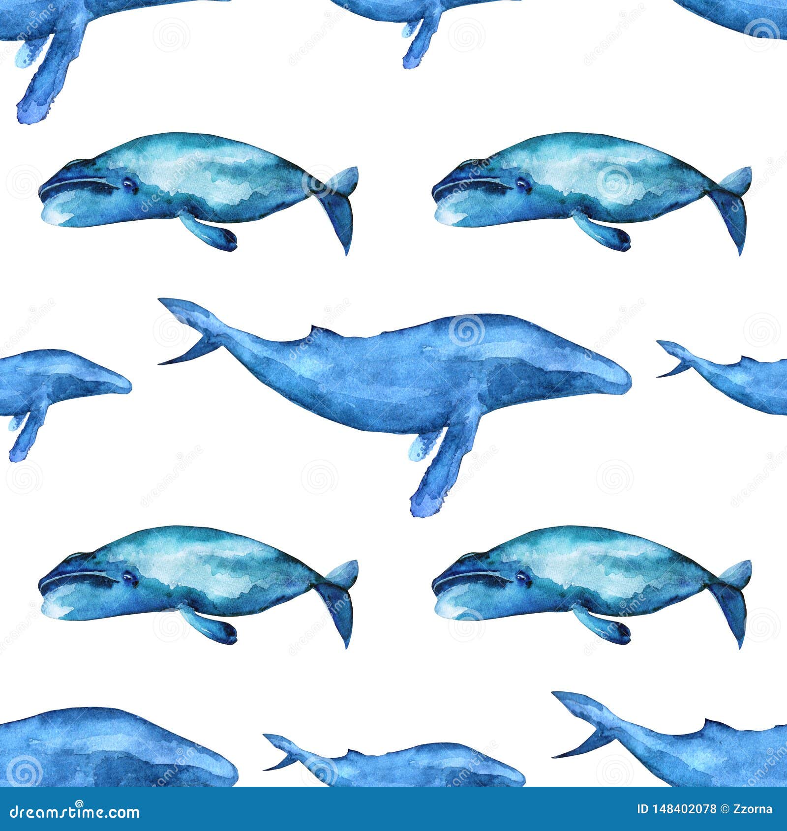 Whales seamless pattern stock photo. Image of creative - 148402078