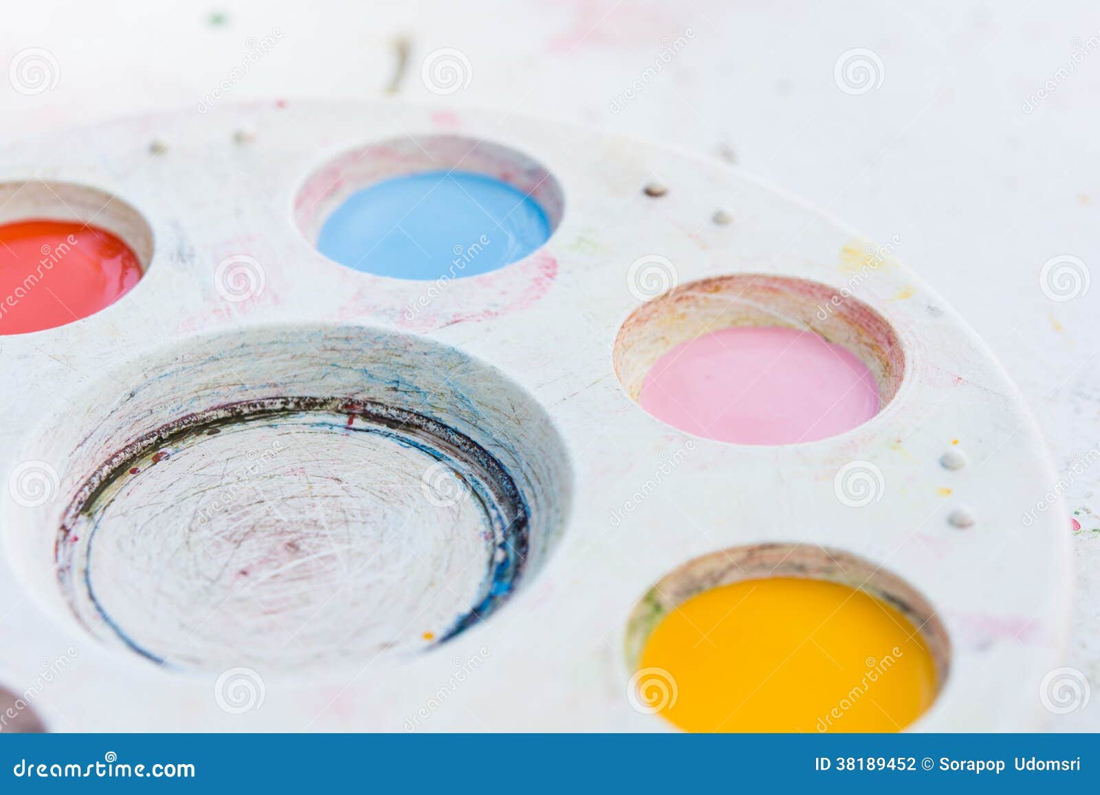 Watercolor white palette stock photo. Image of artistic - 38189452