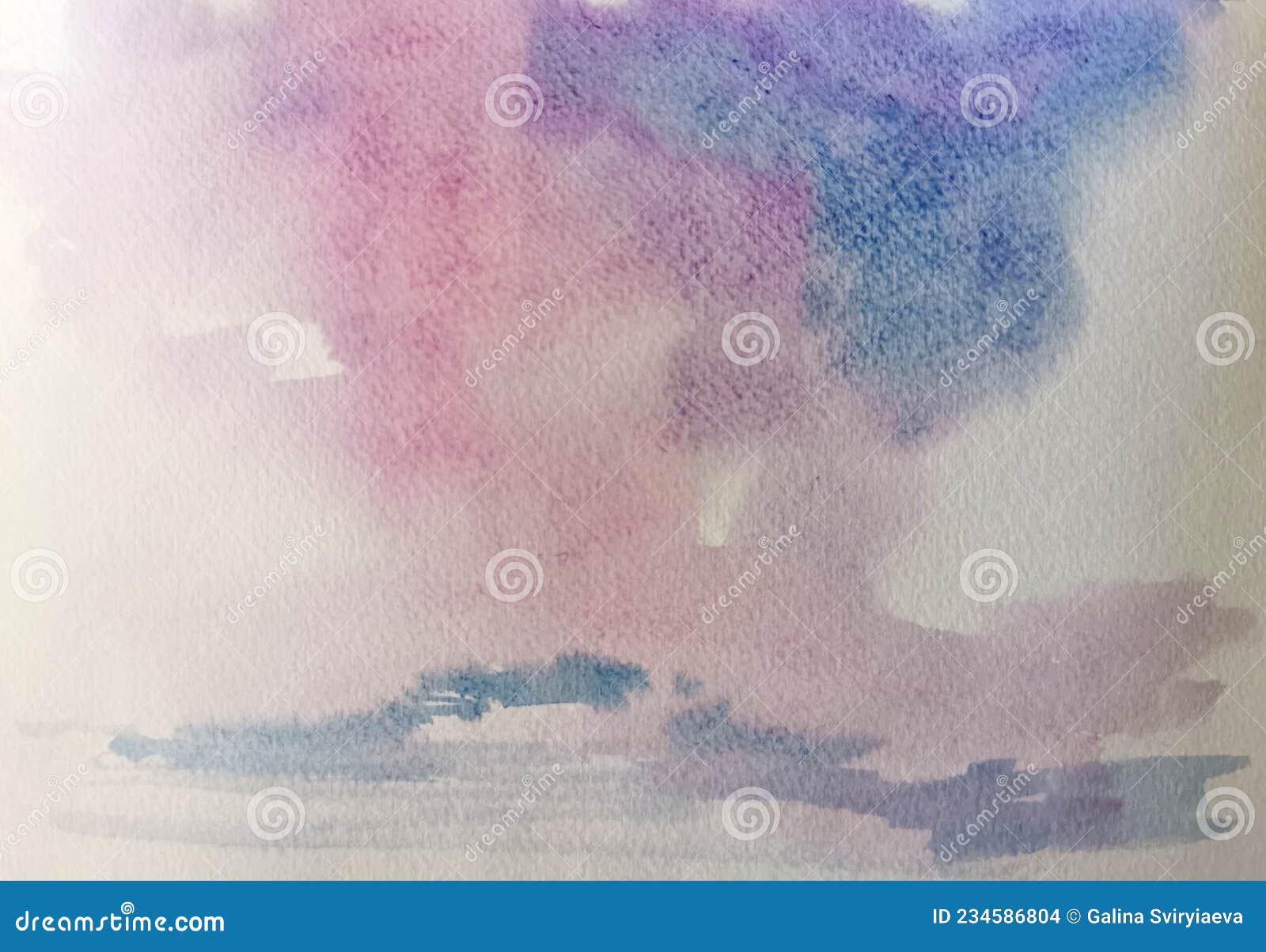 Watercolor Winter Abstract Background, Hand Painted Illustration Stock ...