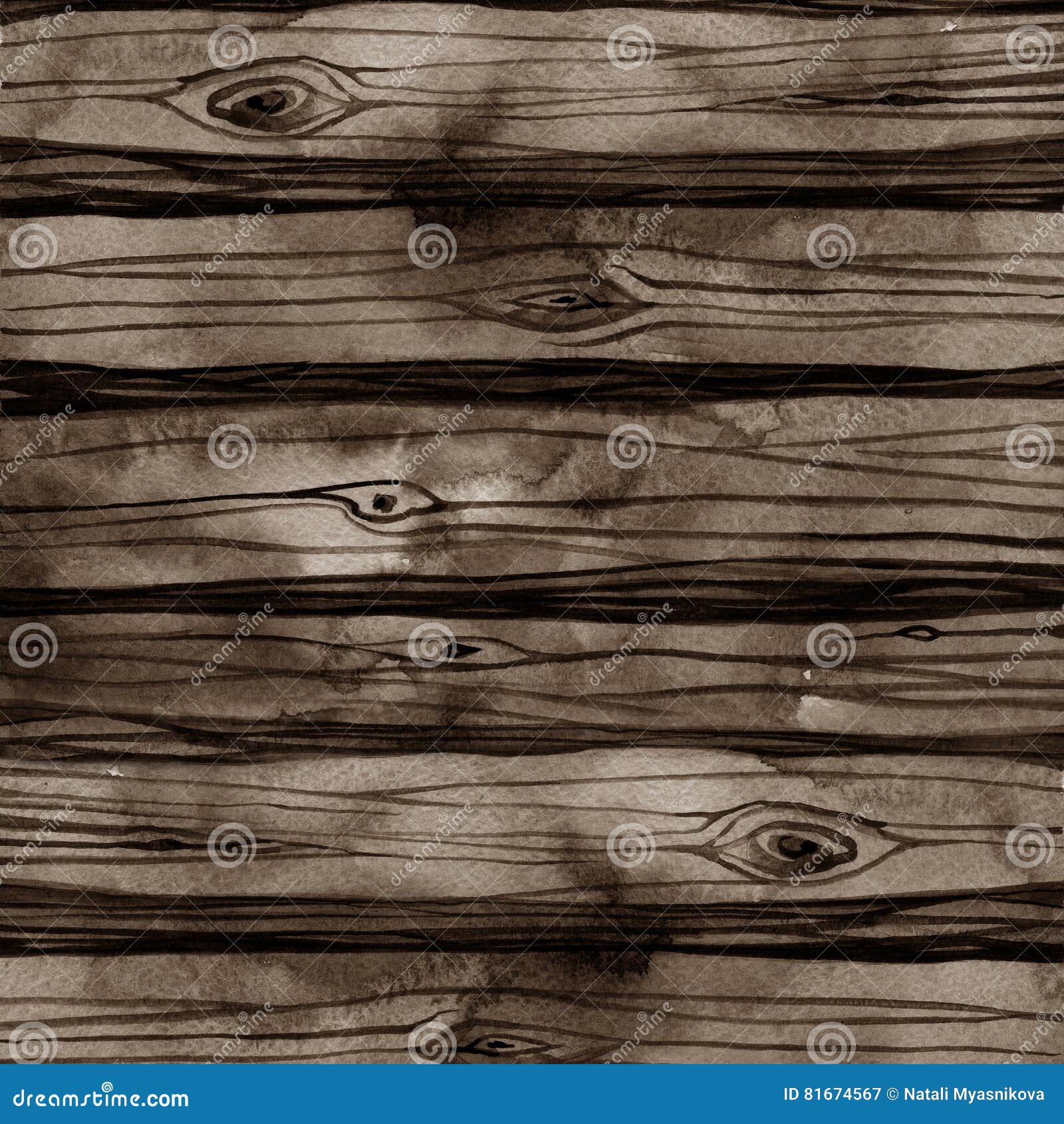 Watercolor Wood Texture Background. Hand Drawn Illustration Stock ...
