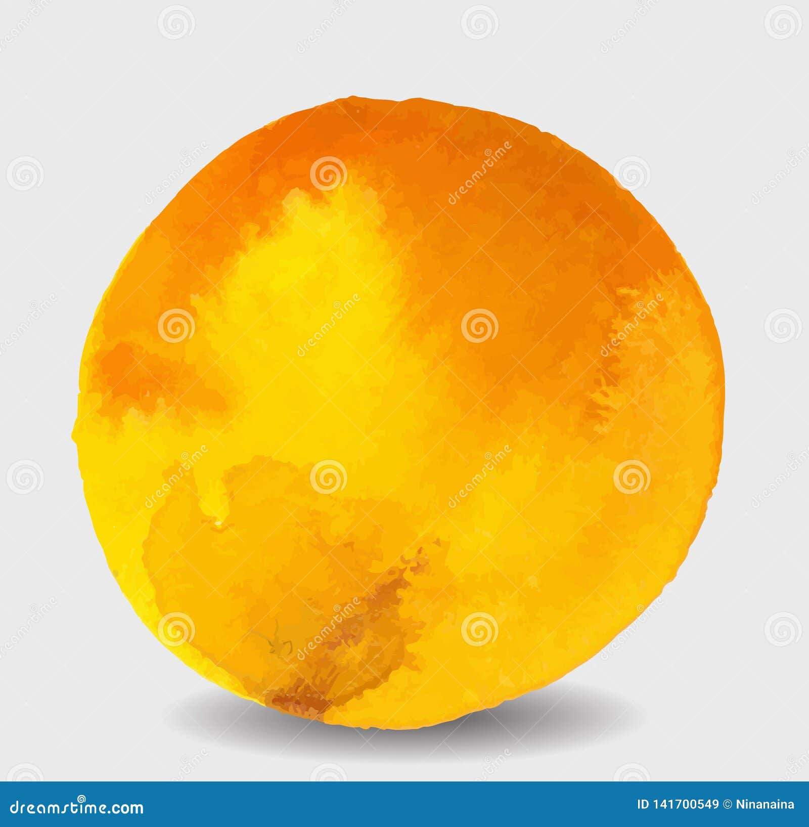 Watercolor Yellow Circle, Vector Image Stock Vector - Illustration of ...