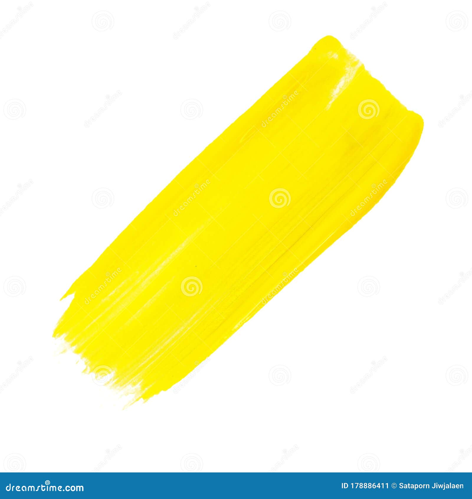 Watercolor Yellow Textured Strokes Isolated Stock Image - Image of ...