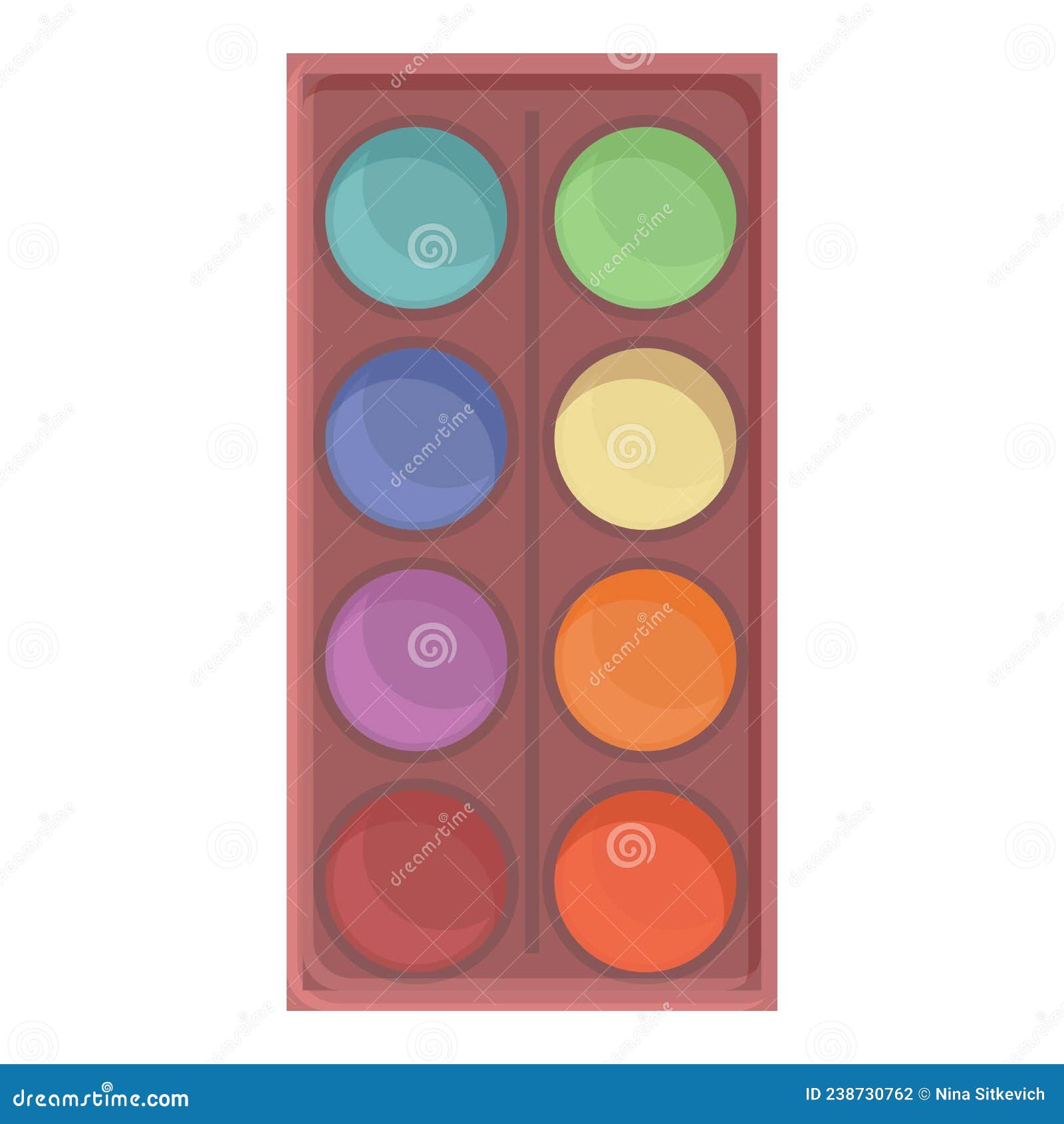 Watercolors Icon Cartoon Vector. Paint Pallette Stock Vector ... Watercolors Icon Cartoon Vector. Paint Pallette Stock Vector ...