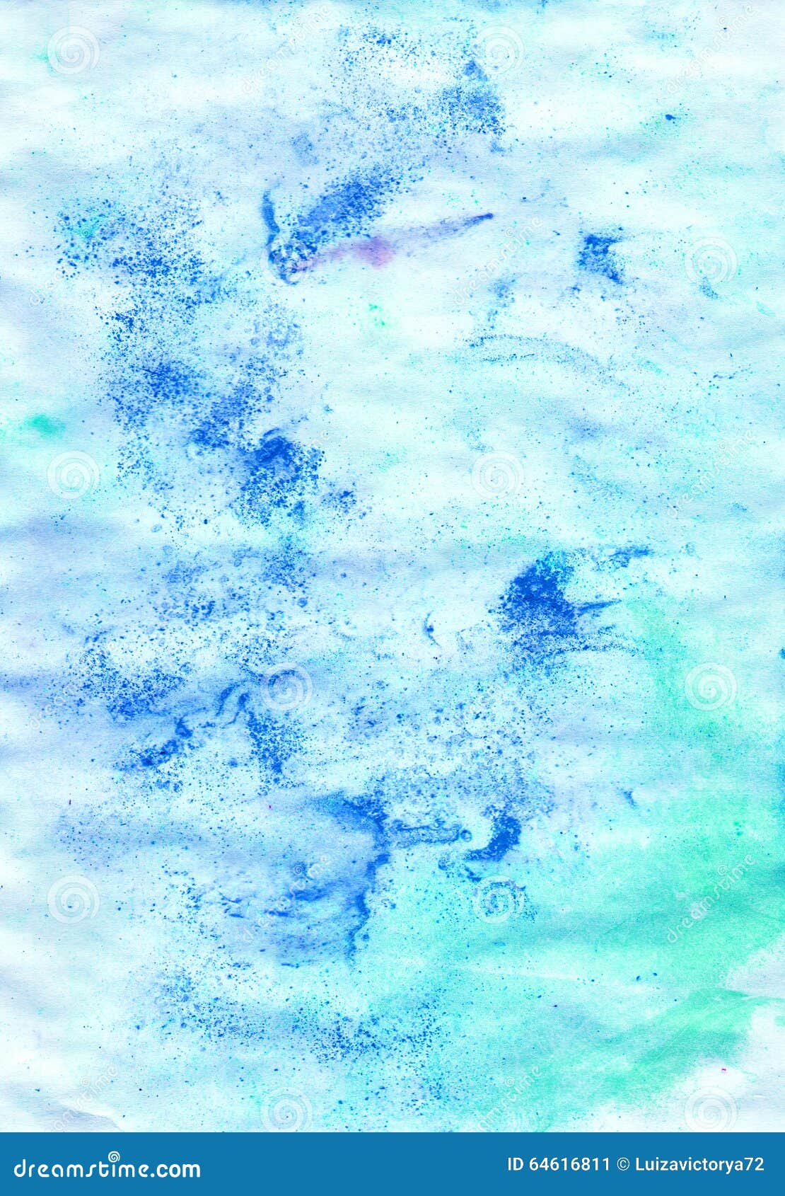 Watercolour Abstract Soft Pastel Handwork Blue Background for Stock ...