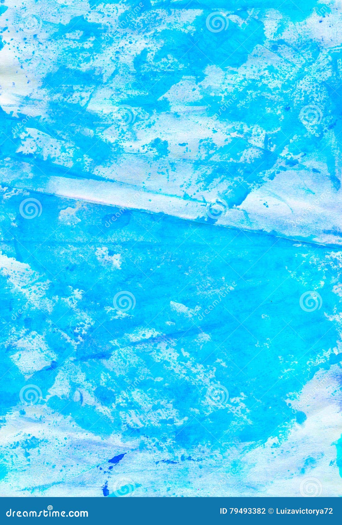 Watercolour Blue Messy Abstract Wet Drawing Backdrop. Cute B Stock ...
