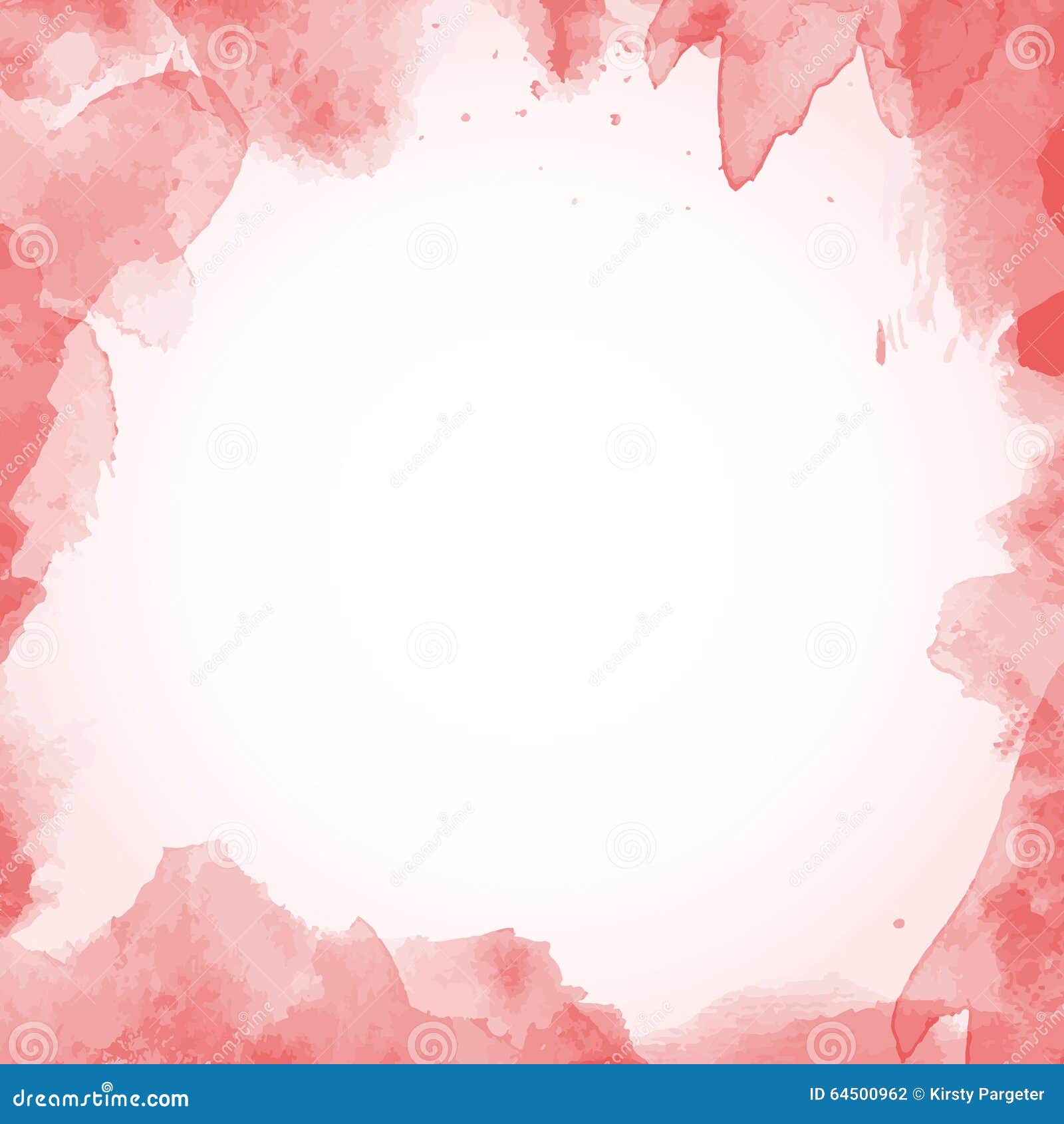 Watercolour border stock vector. Illustration of love - 64500962