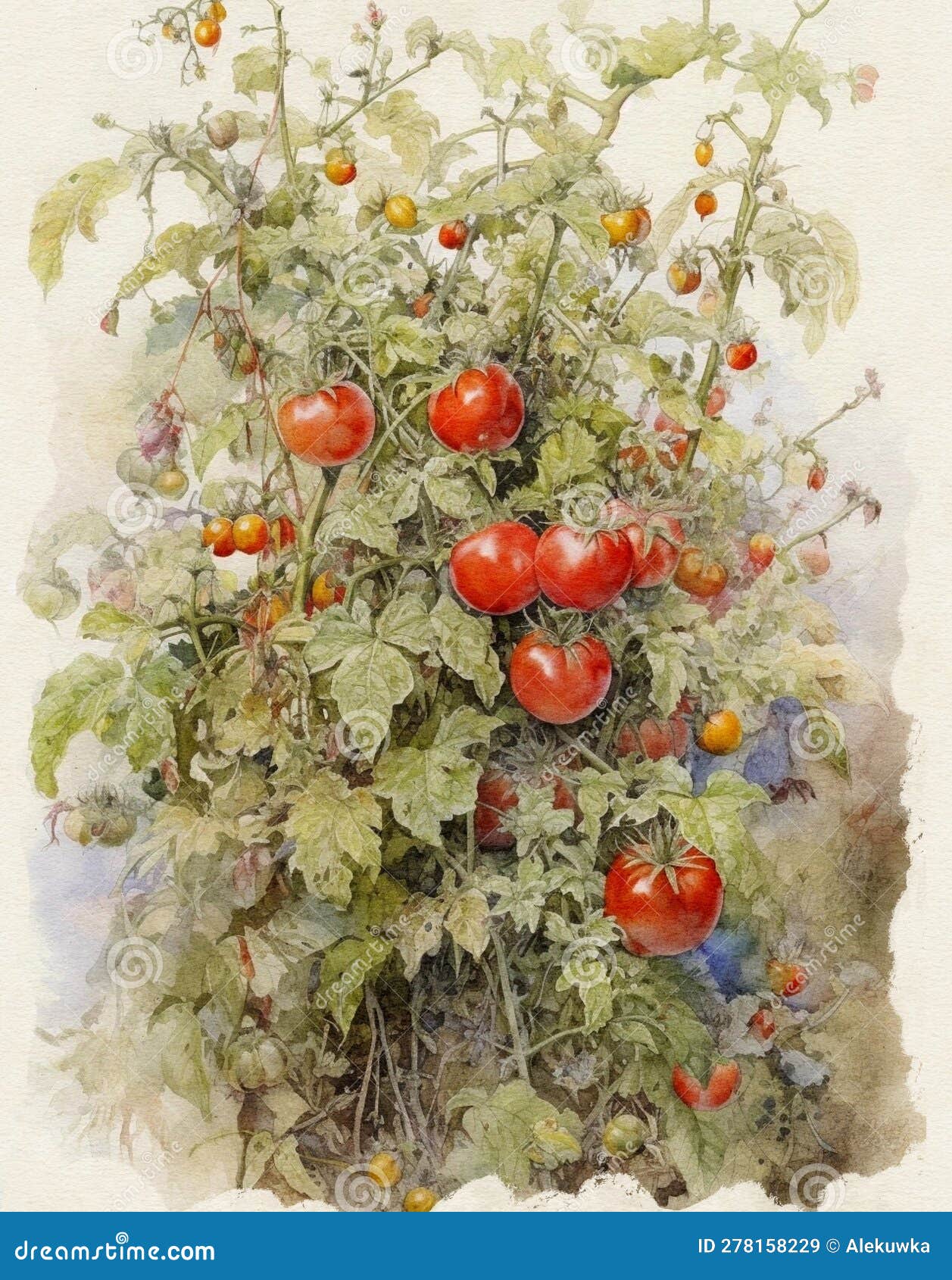 Watercolor Drawing of Vegetables, Healthy Food, Vegetarian Food, Tomato ...