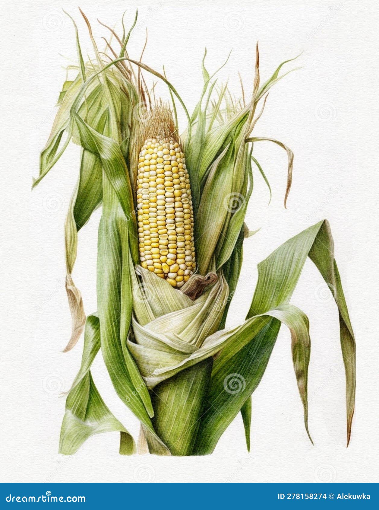 Watercolor Drawing of Vegetables, Healthy Food, Vegetarian Food, Corn ...