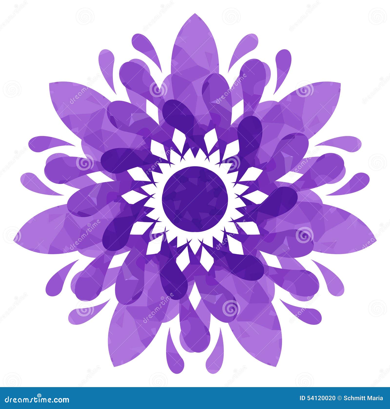 Watercolour Pattern - Violet Abstract Flower Stock Vector ...