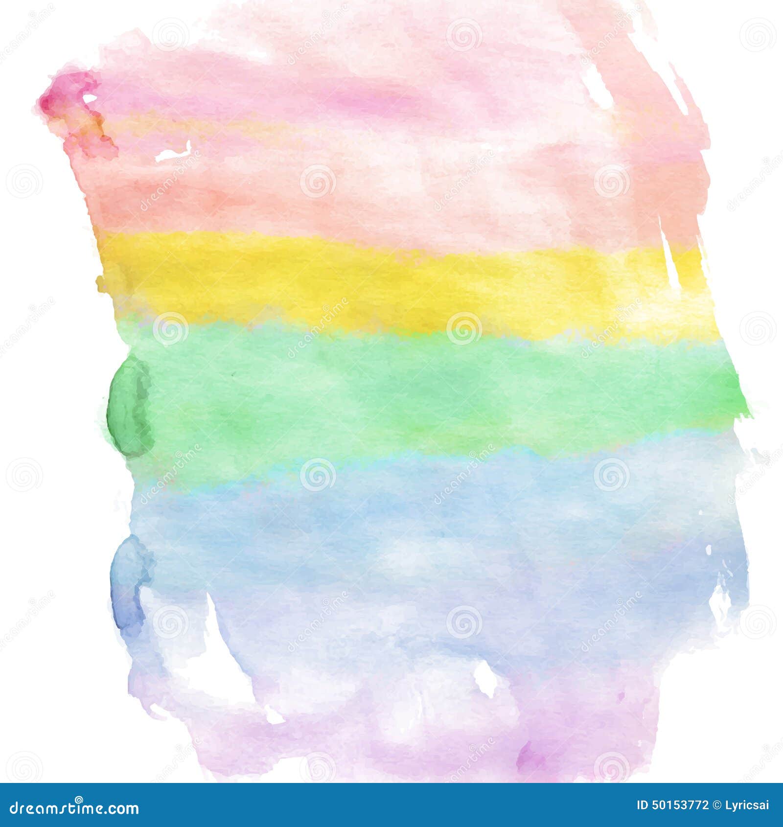 Watercolour Rainbow Spectrum Stock Vector - Illustration of liquid ...
