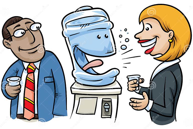 Watercooler Conversation stock illustration. Illustration of ...