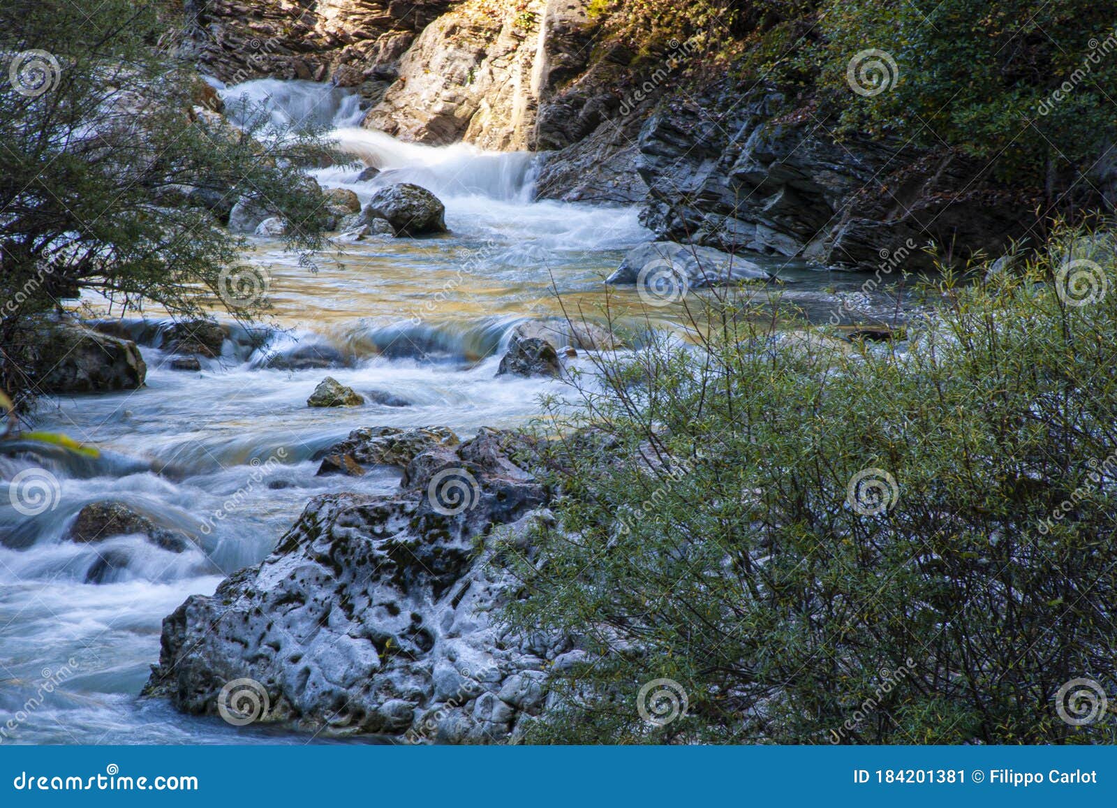 Watercourse in the Dolomites Stock Image - Image of italy, gardena ...