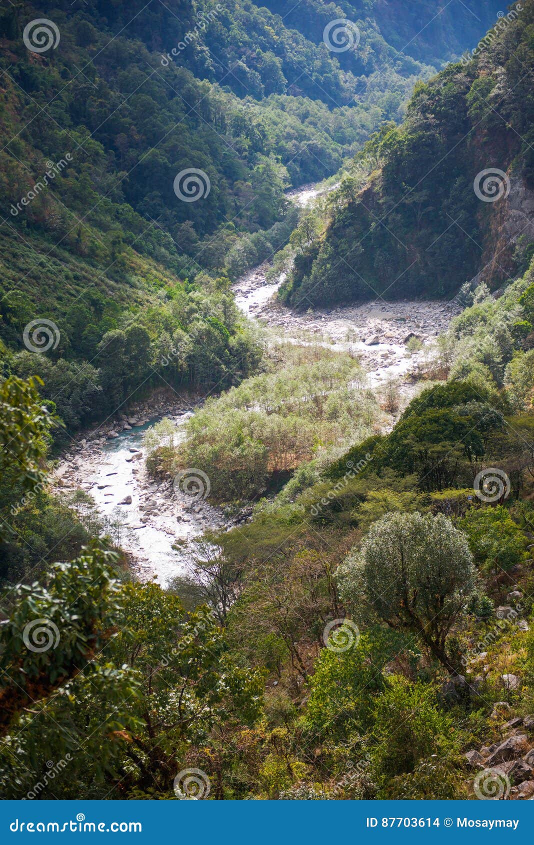 The Watercourse of the River from Mountain Stock Photo - Image of route ...