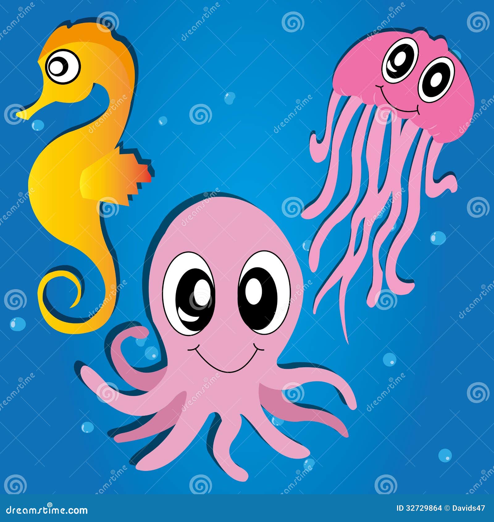 Waterdieren vector illustratie. Illustration of overzees - 32729864