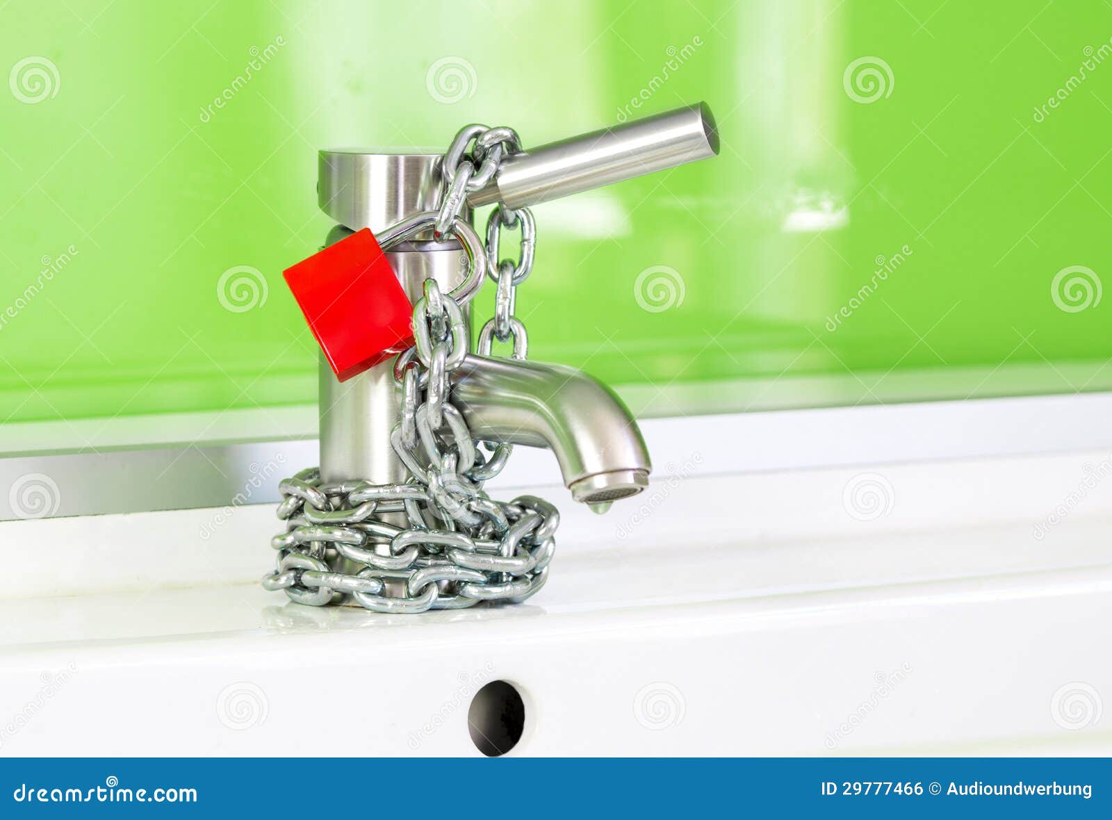 Locked Water Faucet stock photo. Image of commerce, kitchen - 29777466