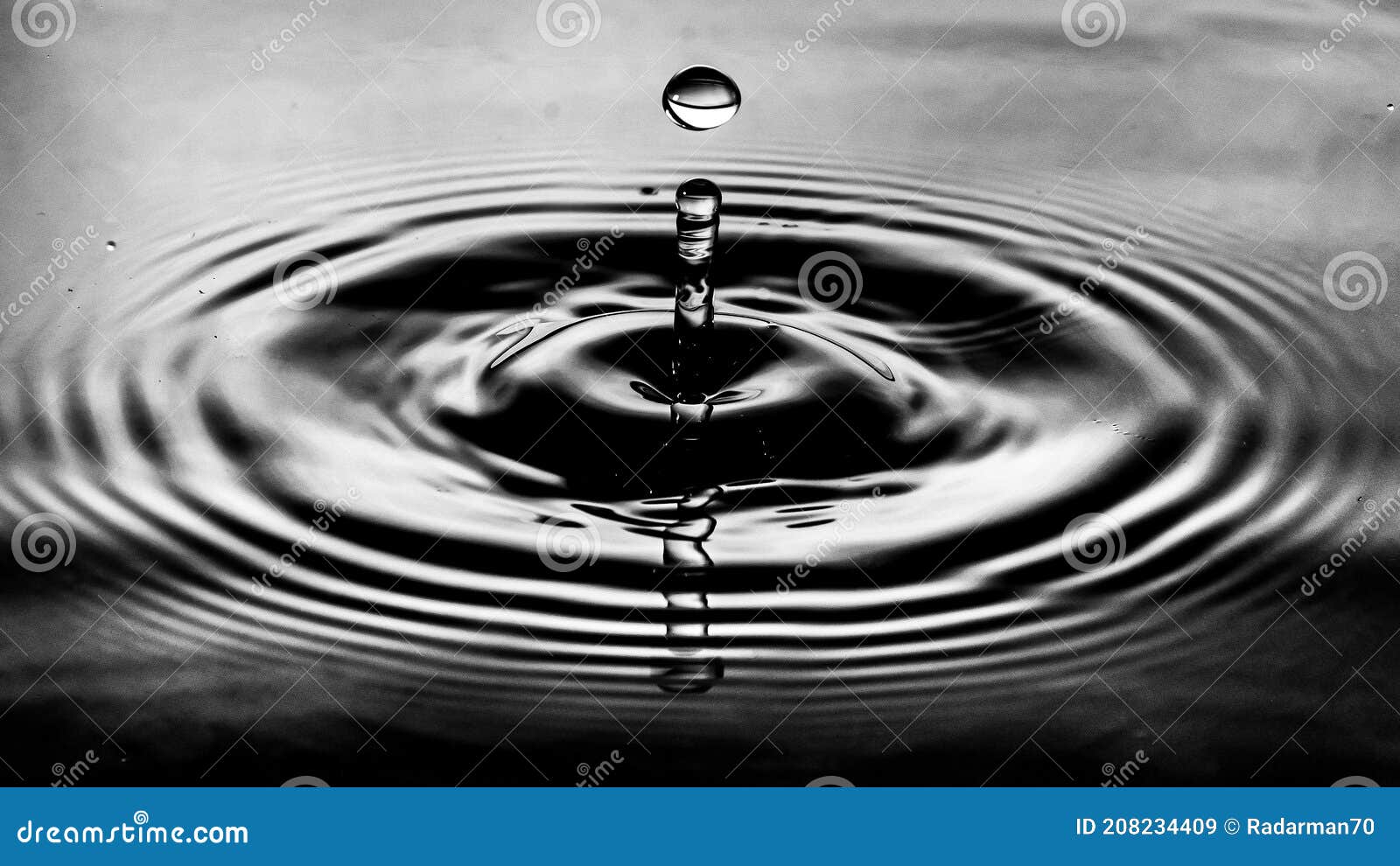 Waterdrops stock image. Image of black, fall, collide - 208234409