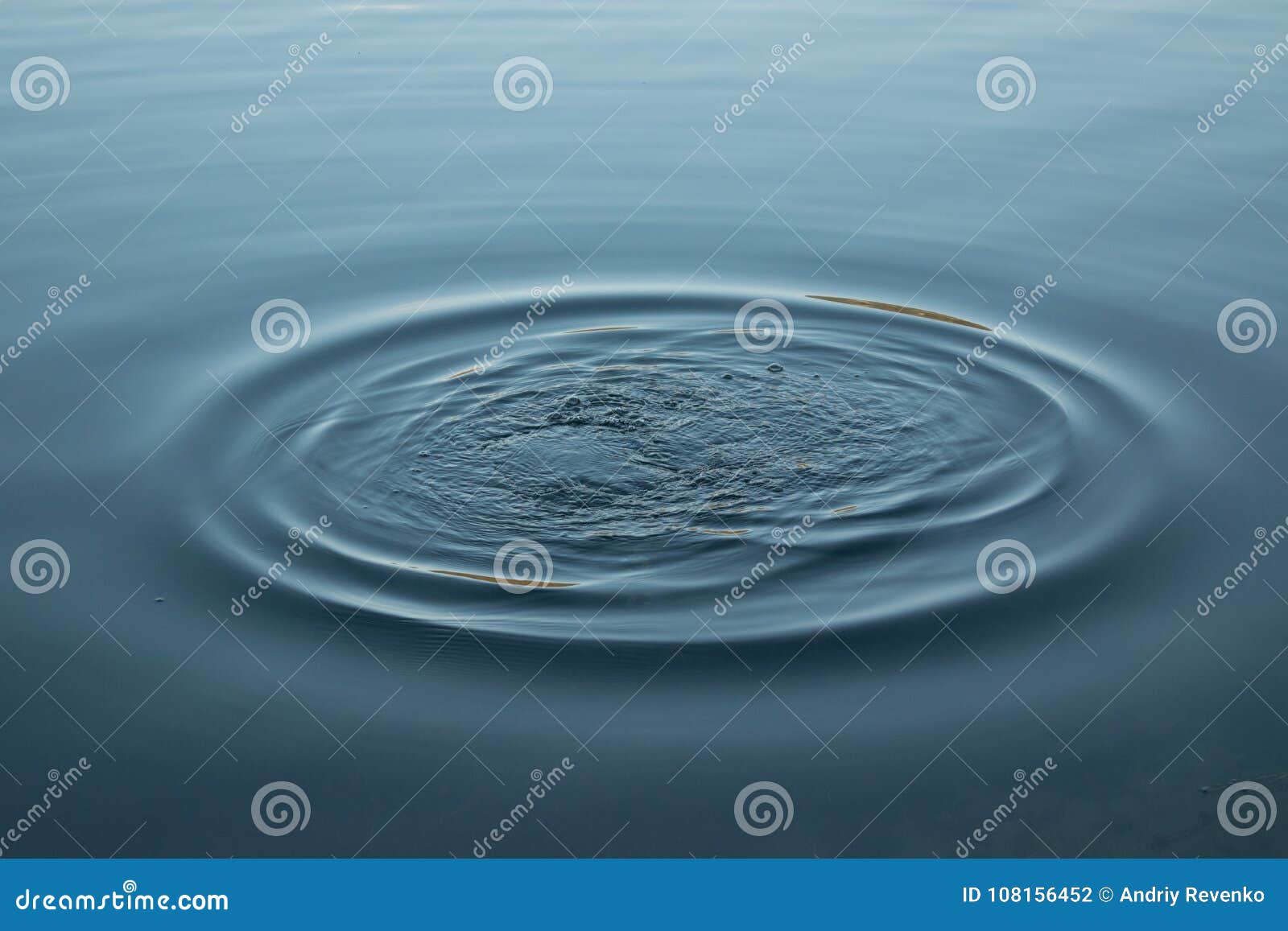 Waterdrop on the lake stock illustration. Illustration of lake - 108156452