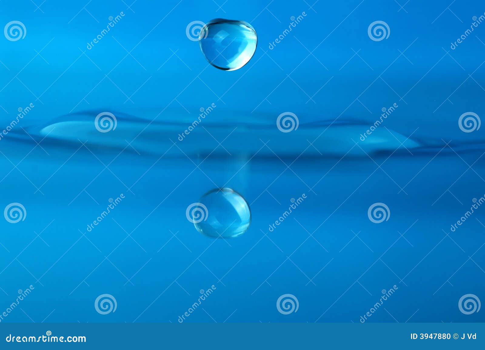 Waterdrop with reflection stock photo. Image of closeup - 3947880