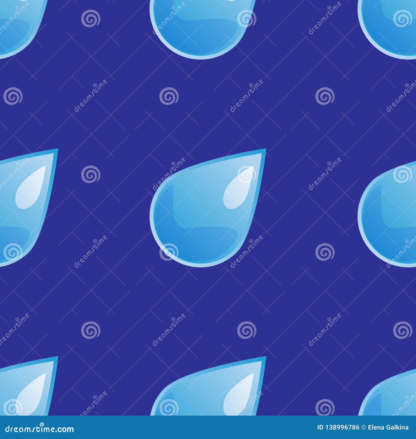 Waterdrop seamless pattern stock vector. Illustration of outdoors ...