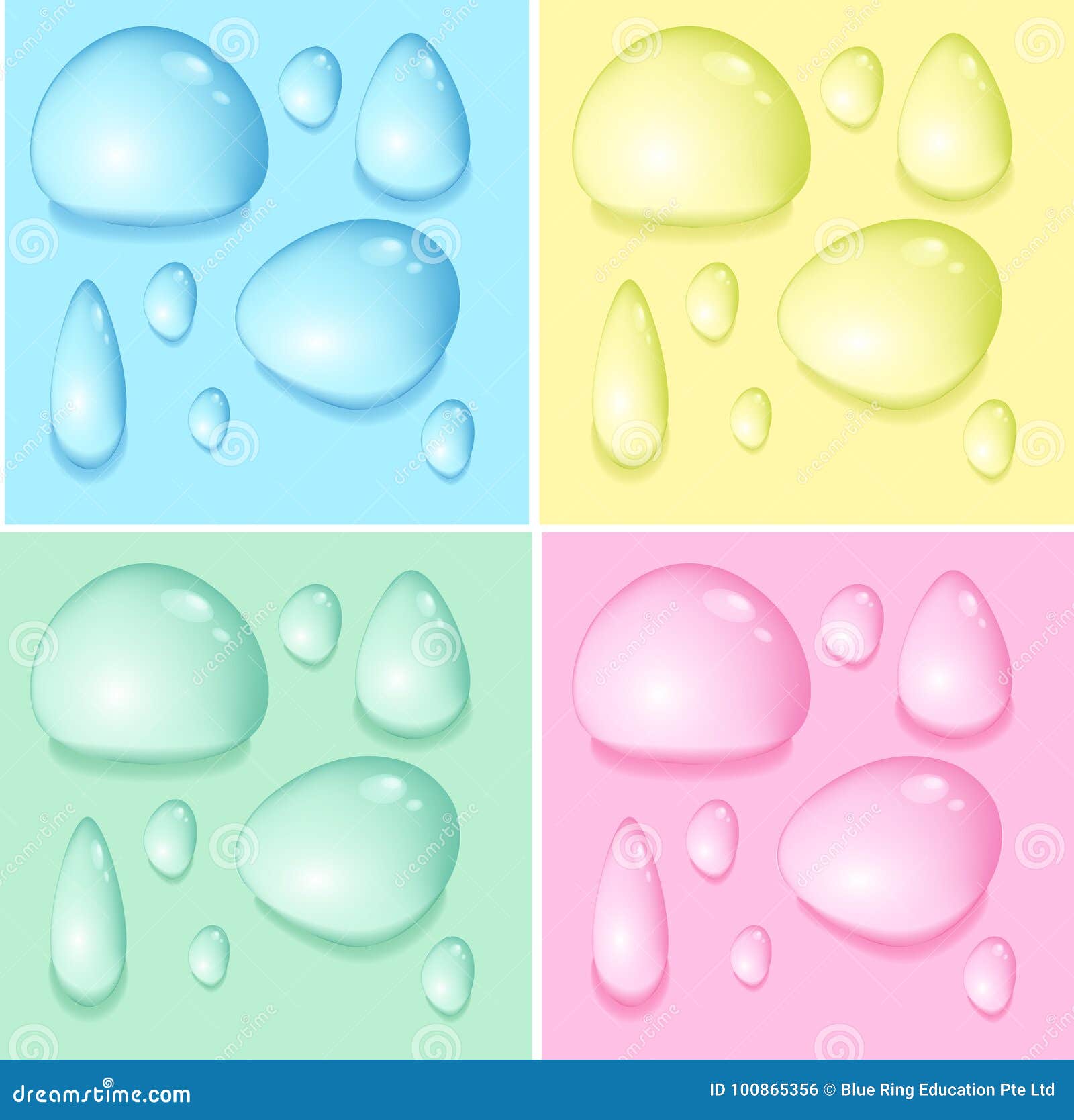 Waterdrops In Different Shapes Cartoon Vector | CartoonDealer.com ...