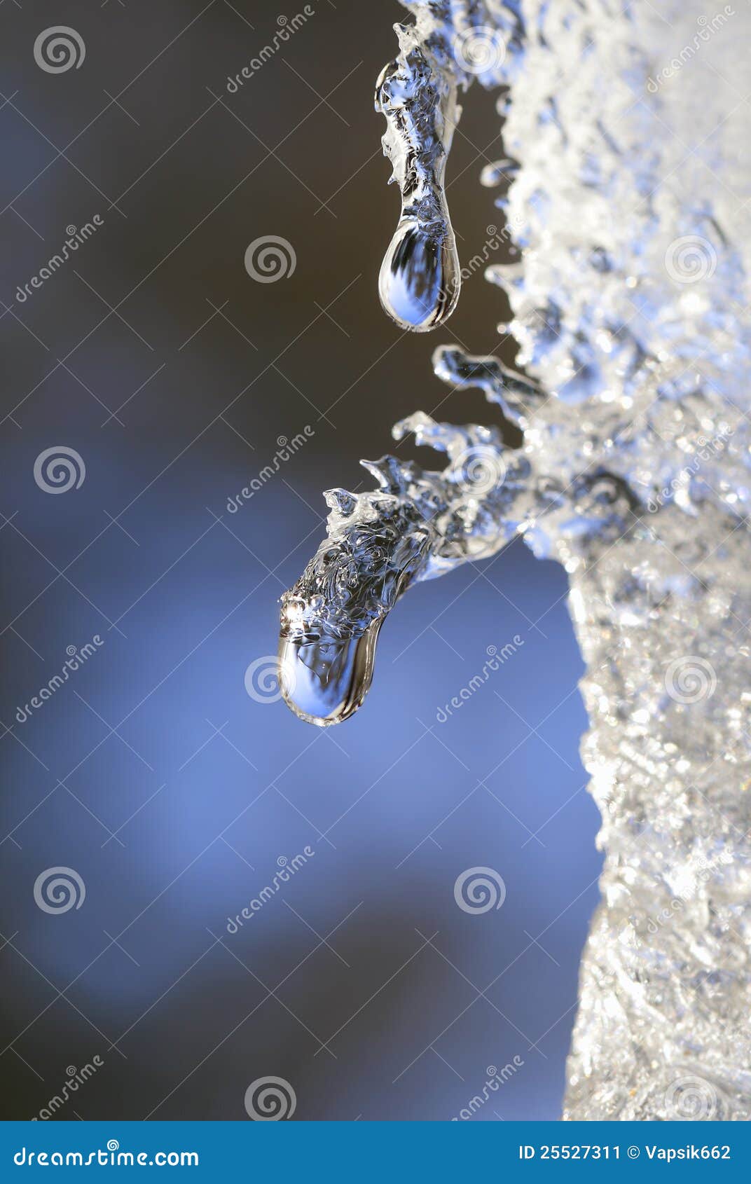 Waterdrops and ice stock image. Image of drop, fallopian - 25527311