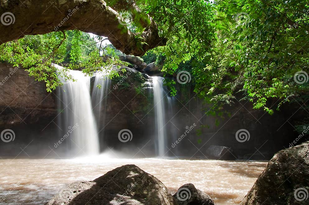 Waterfal in Thailand stock image. Image of liquid, damn - 9501633