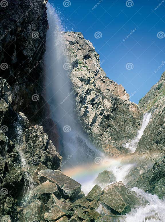 Waterfall stock image. Image of brook, cascade, tatra, july - 105097