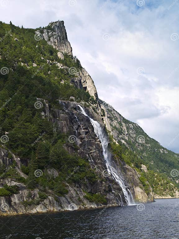 Waterfall stock photo. Image of lysefjord, scene, europe - 10843470