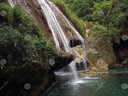Waterfall stock image. Image of semuc, champey, river - 11170093