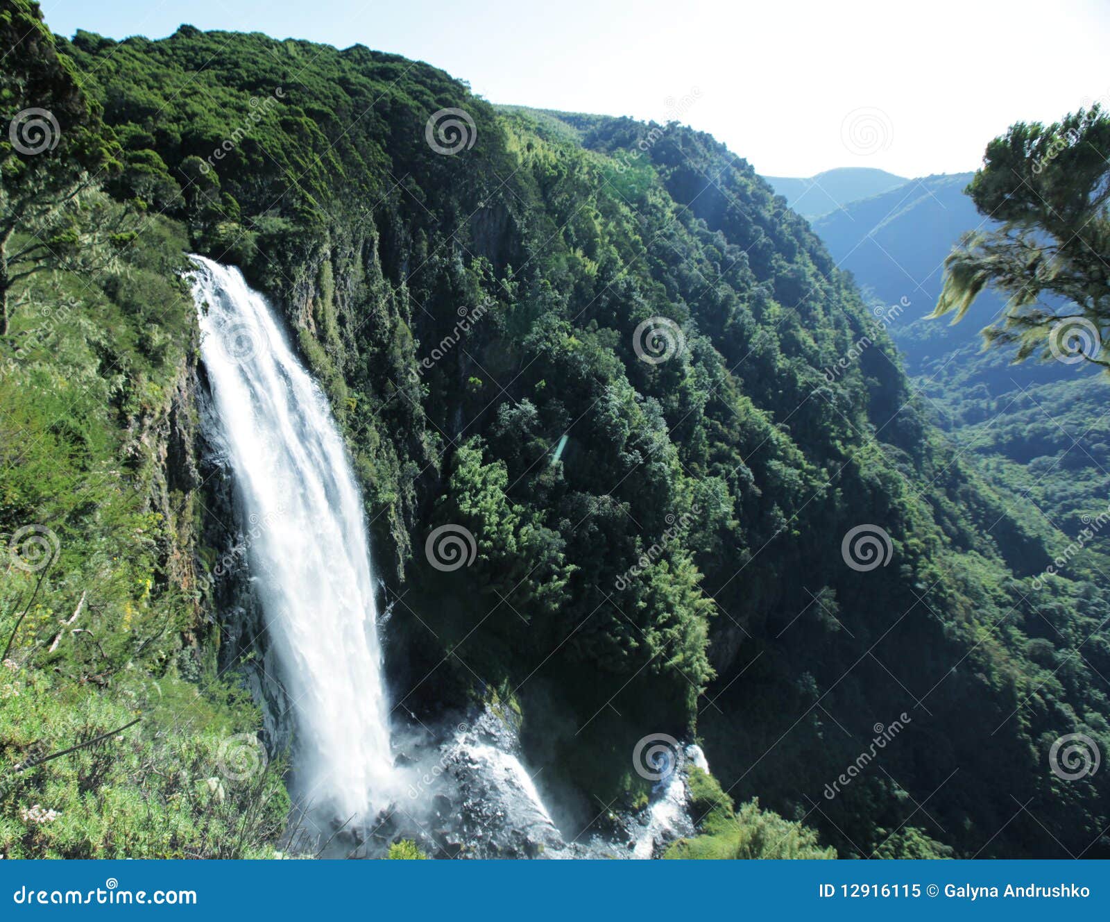 Waterfall stock image. Image of linn, cascade, sunlight - 12916115