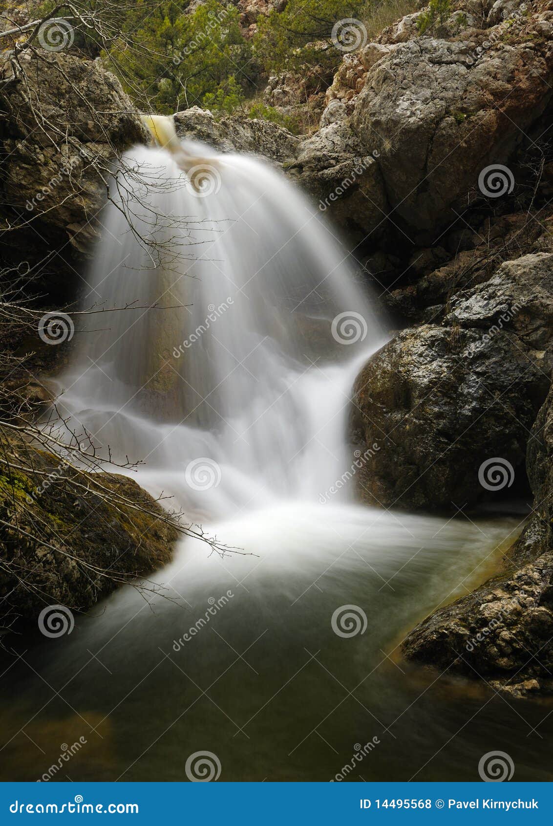 Waterfall stock photo. Image of great, banks, snow, waterrfall - 14495568