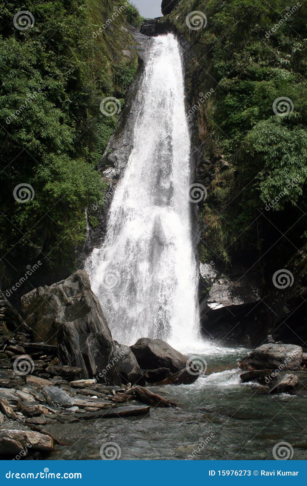 WaterFall stock image. Image of waterfall, manali, hill - 15976273