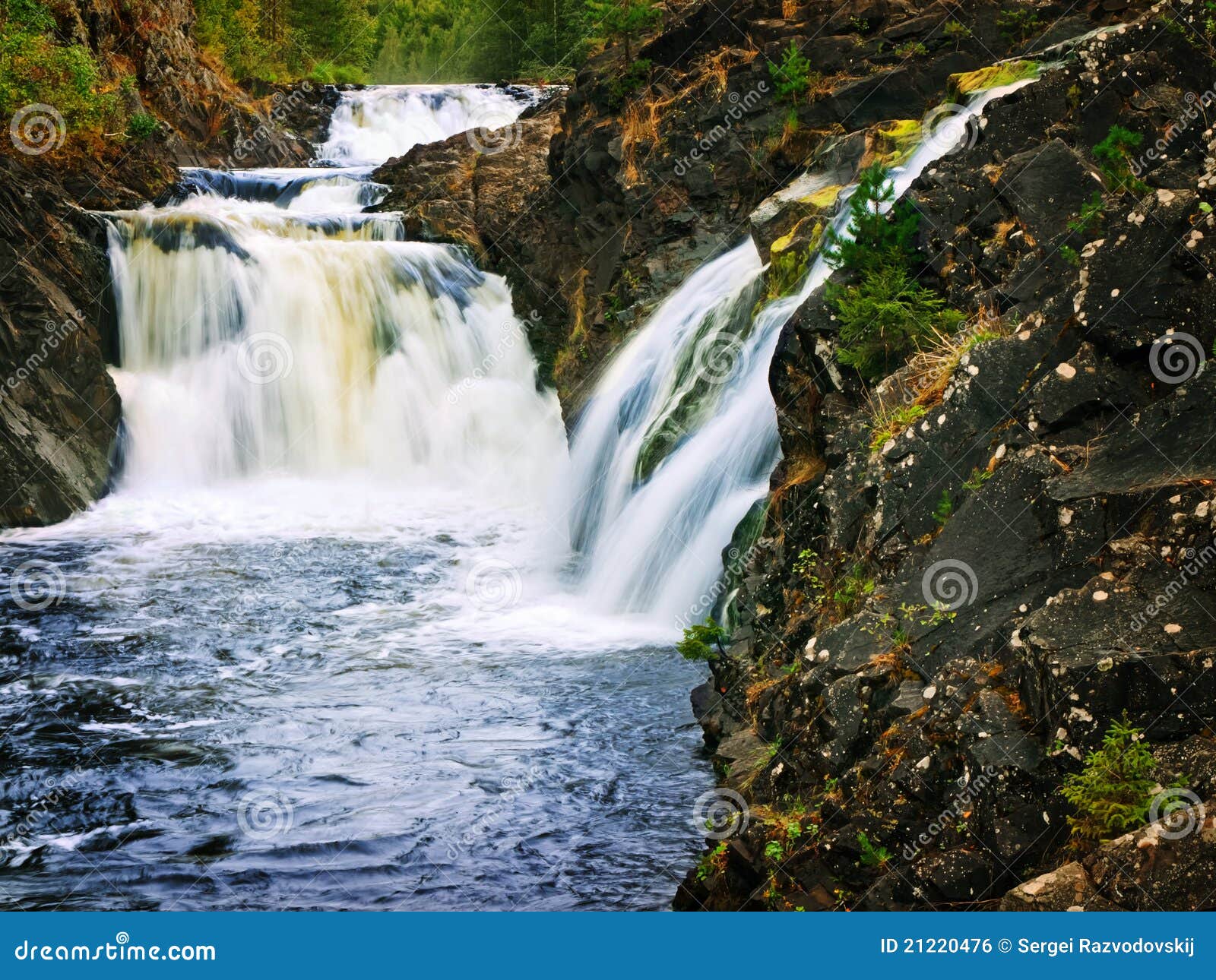Waterfall stock photo. Image of fluid, motion, scenery - 21220476