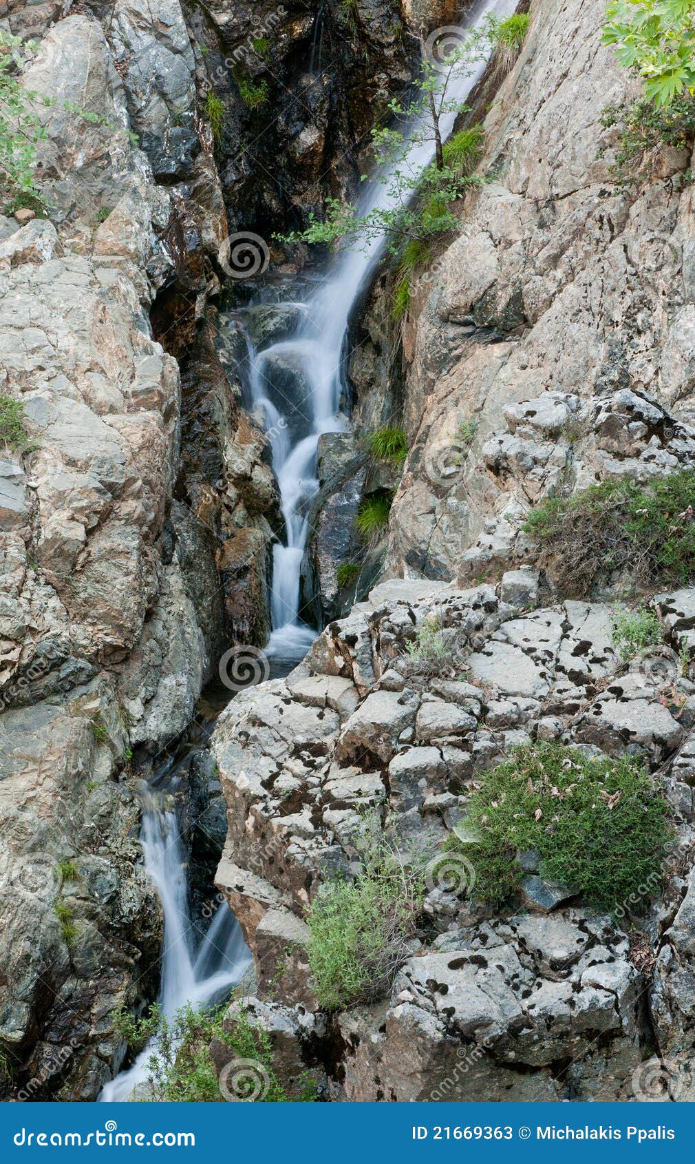 Waterfall at Troodos Mountains, Cyprus Stock Image - Image of blurring ...