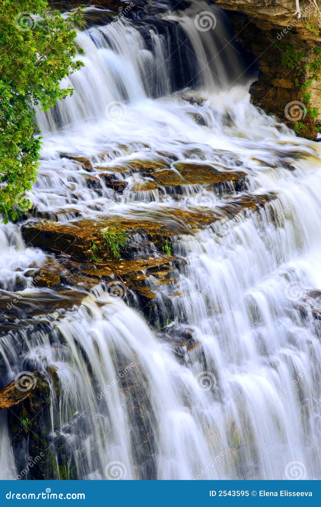 Waterfall stock image. Image of rock, fresh, beautiful - 2543595
