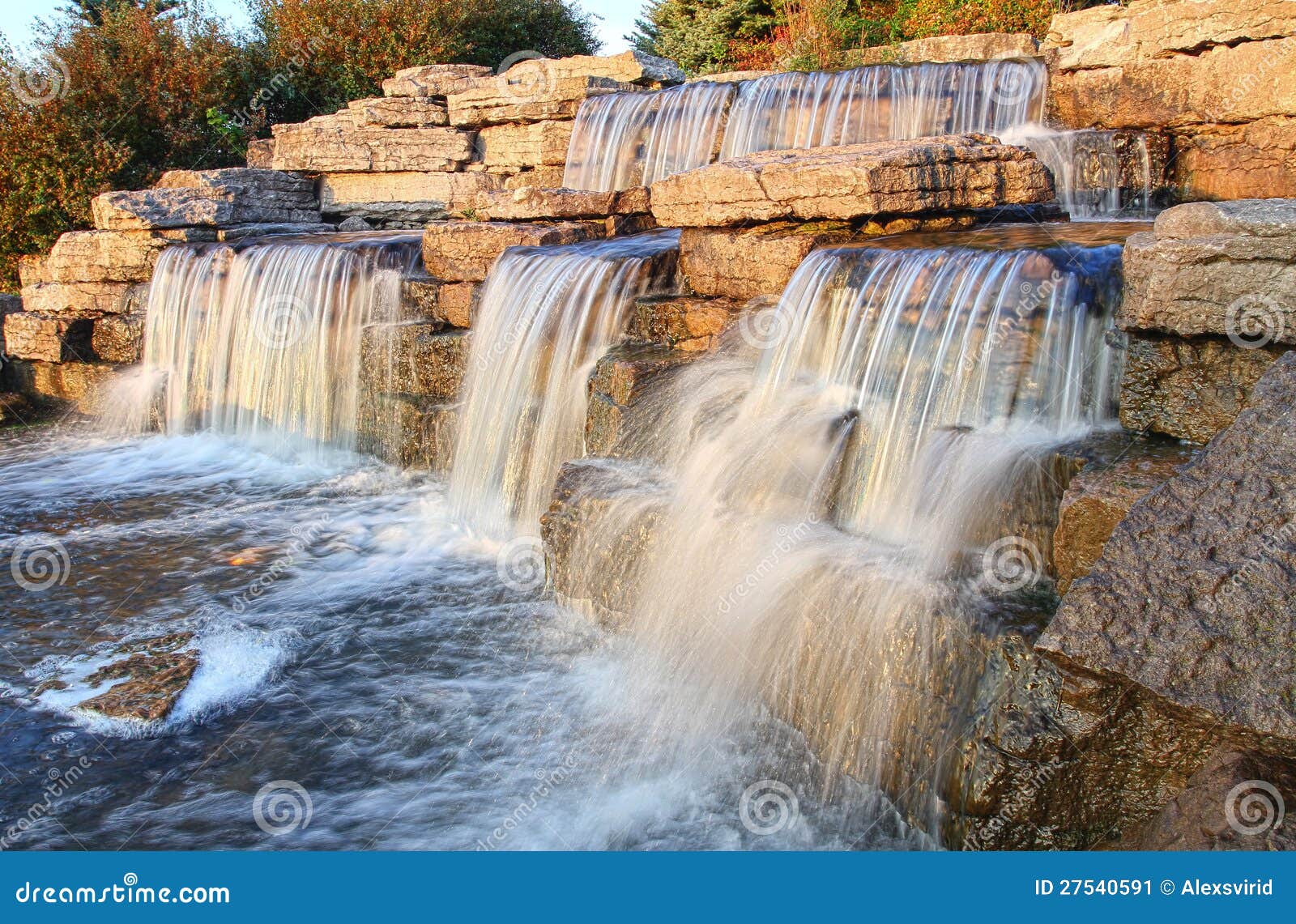 Waterfall stock image. Image of scenery, splash, forest - 27540591