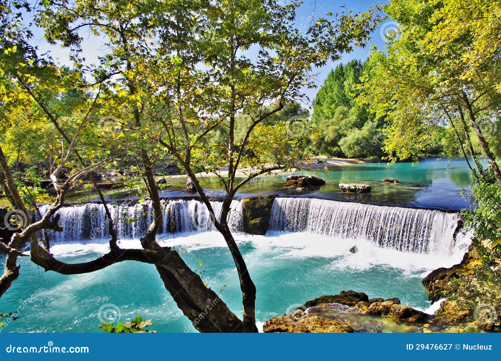 Waterfall stock image. Image of mountain, landscapes - 29476627