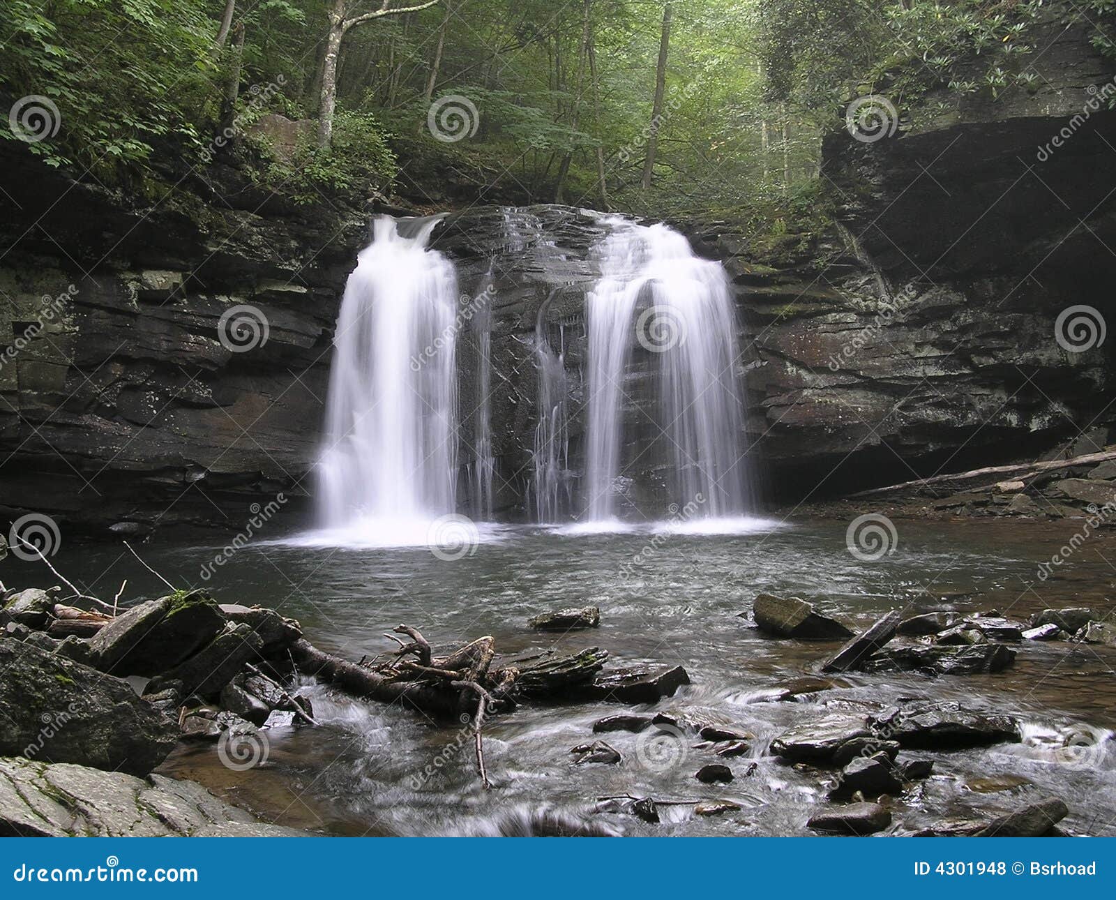 Waterfall stock photo. Image of hiking, country, beautiful - 4301948