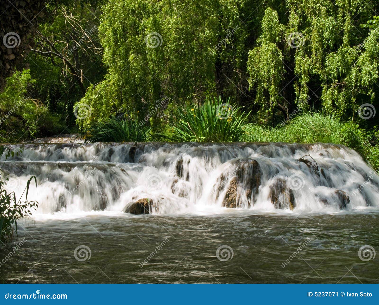 Waterfall stock image. Image of pure, idyllic, waterfall - 5237071