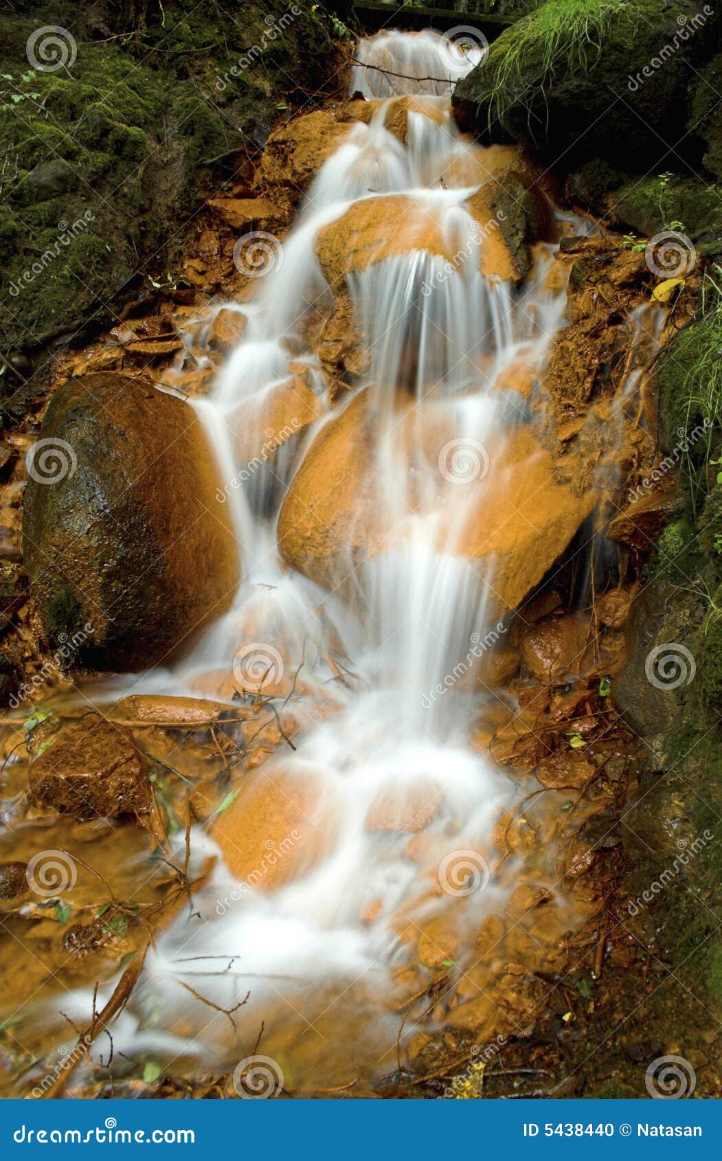 Waterfall stock photo. Image of autumn, water, river, orange - 5438440