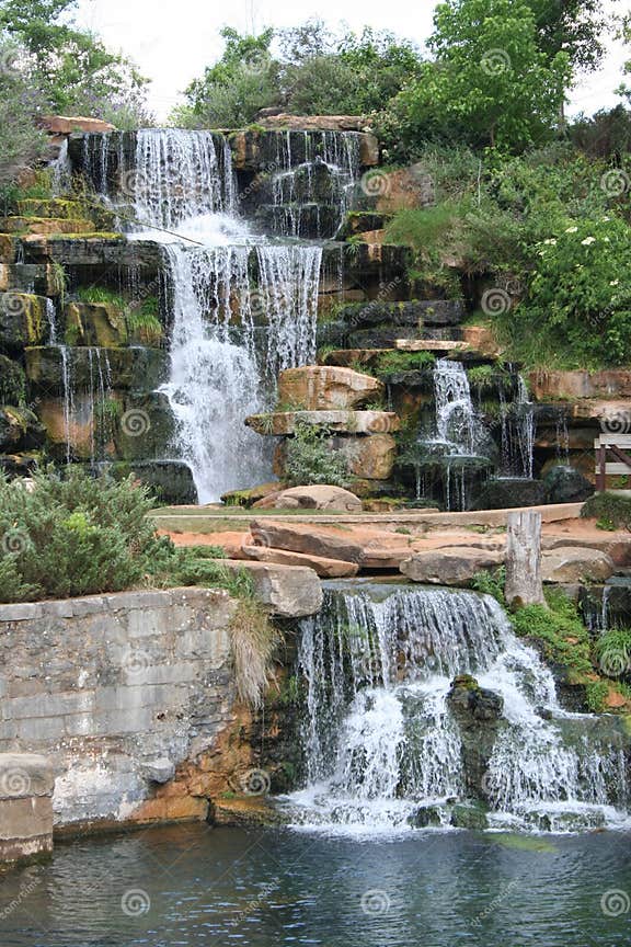 Waterfall stock image. Image of moss, splash, water, running - 5801781