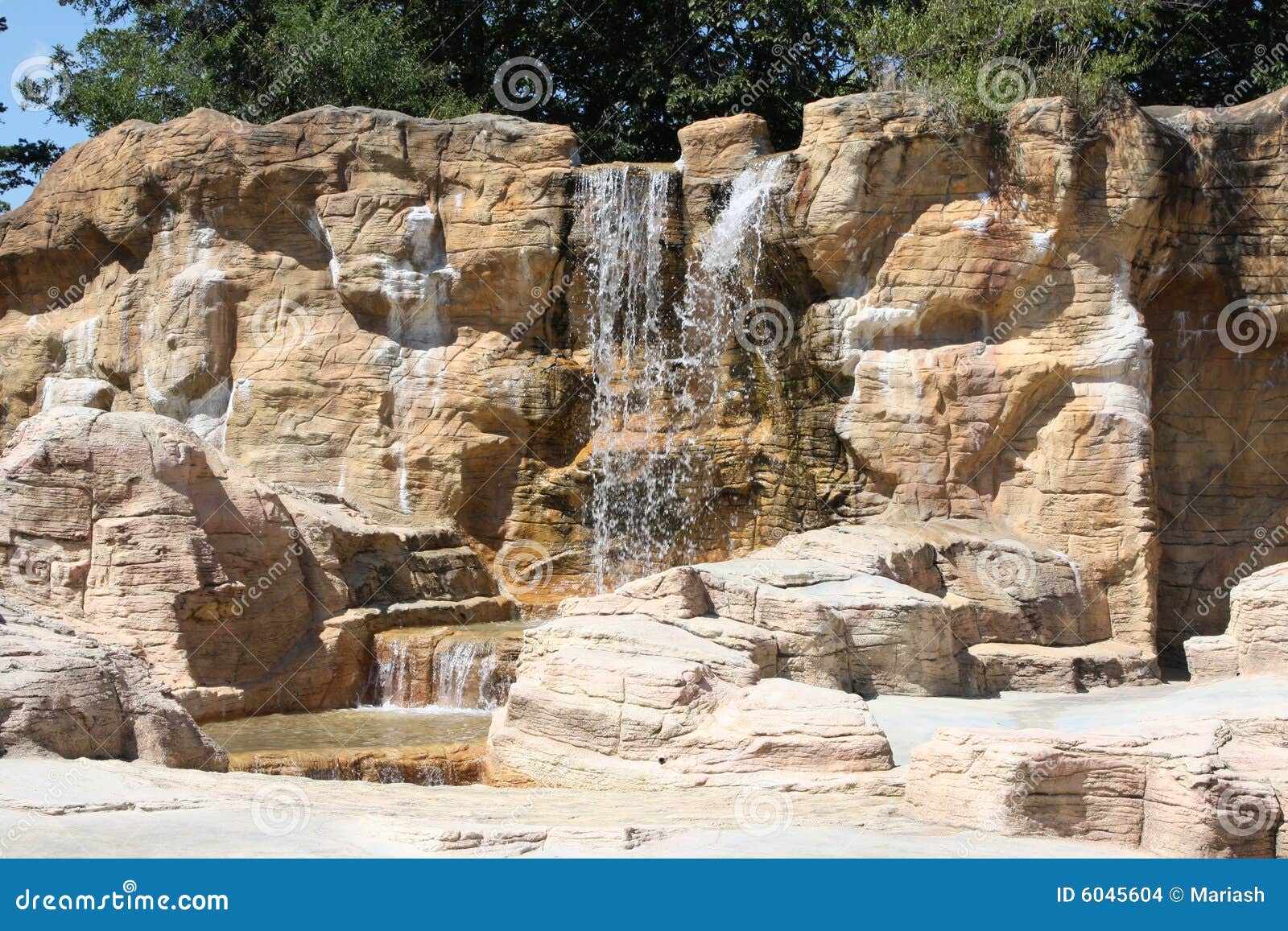 Waterfall stock photo. Image of stone, rock, cliff, fall - 6045604